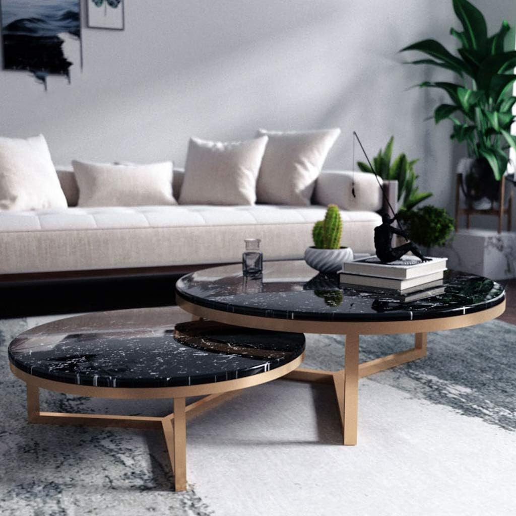 Table Basse Ronde Marbre Noir